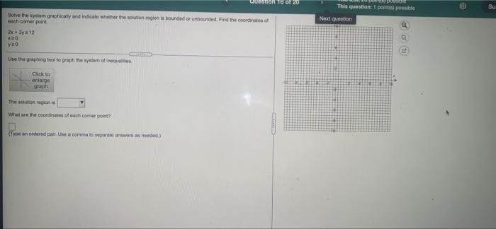 Solved Duodon to 20 Su solve the system graphically and | Chegg.com