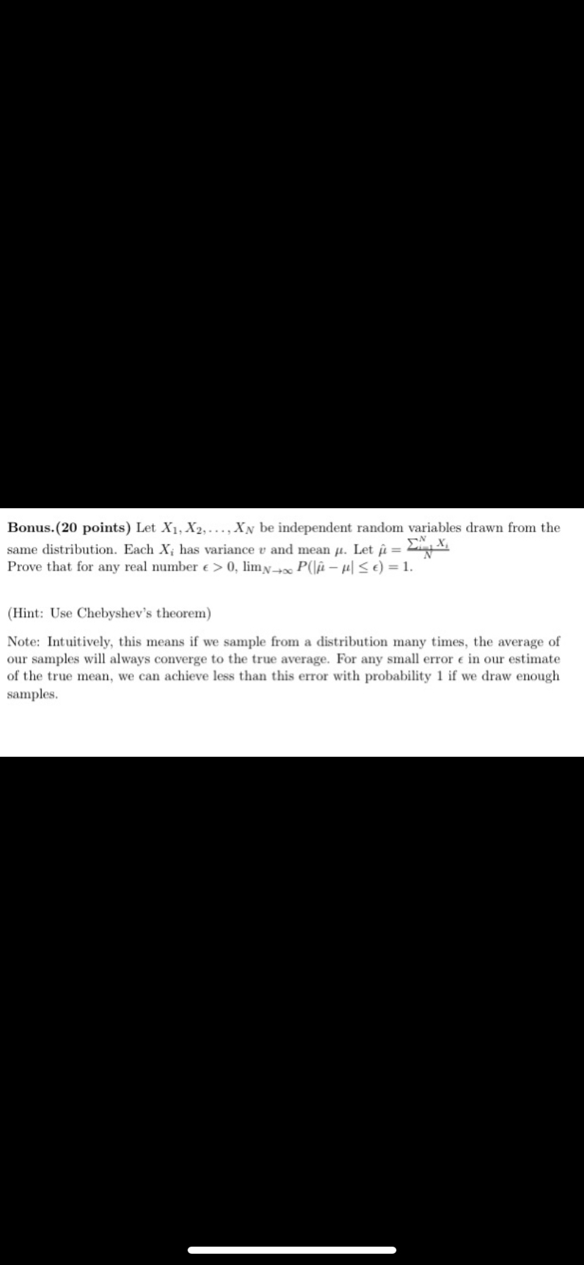 Solved Bonus.(20 ﻿points) ﻿Let x1,x2,dots,xN ﻿be independent | Chegg.com