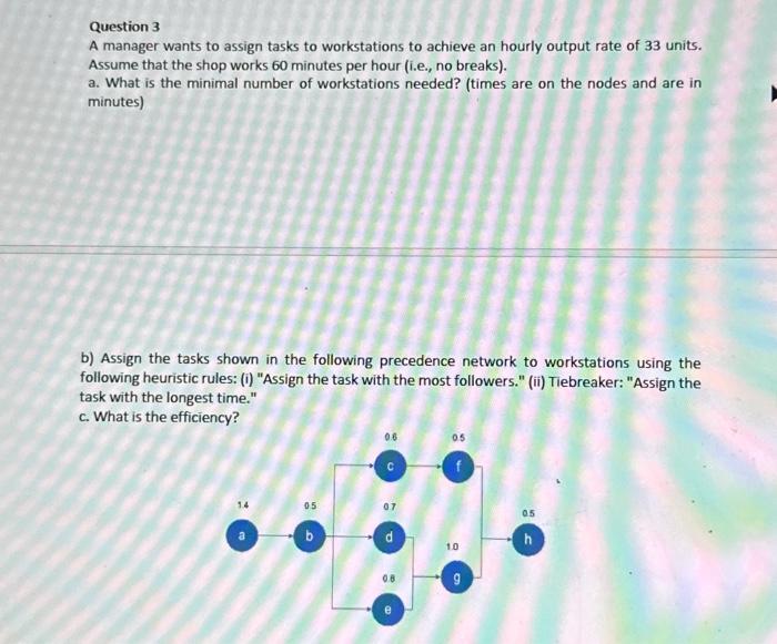 Question 4 Determine the placement of departments on | Chegg.com
