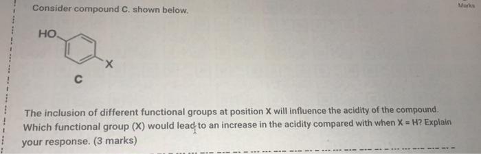 Solved Consider compound C. shown below. НО. Х с The | Chegg.com