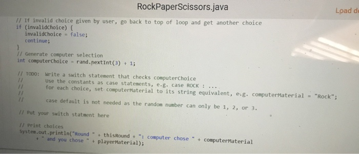 Solved 8.34 Extra Credit: Rock, Paper, Scissors Extra credit | Chegg.com