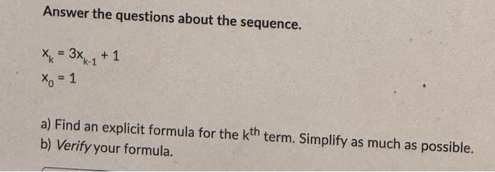 Solved Answer the questions about the sequence. | Chegg.com