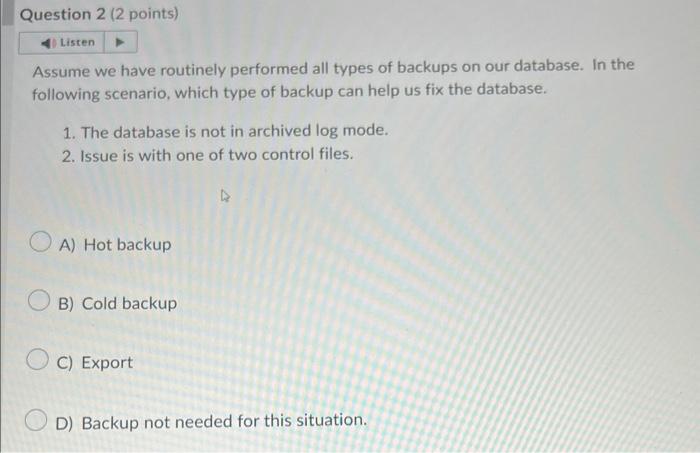 Solved Assume we have routinely performed all types of | Chegg.com