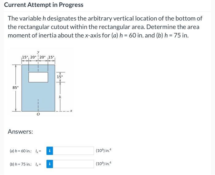 Solved The variable h designates the arbitrary vertical | Chegg.com