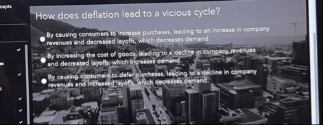 Solved How does deflation lead to a vicious cycle?By causing | Chegg.com
