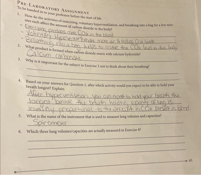 Solved PRE-LABORATORY ASSIGNMENT To be handed in to your | Chegg.com