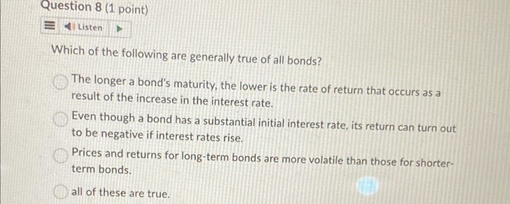 Solved Question 8 (1 point)\\nListen\\nWhich of the | Chegg.com