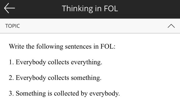 Solved Write the following sentences in FOL: 1. Everybody | Chegg.com
