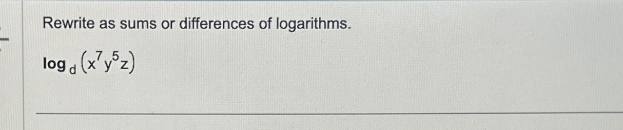 Solved Rewrite as sums or differences of | Chegg.com