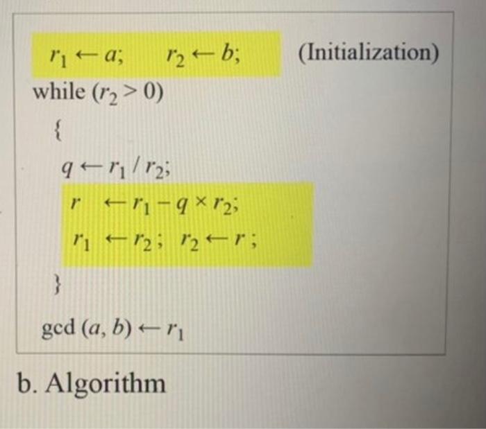 Solved In software, implement the Euclidean algorithm to | Chegg.com