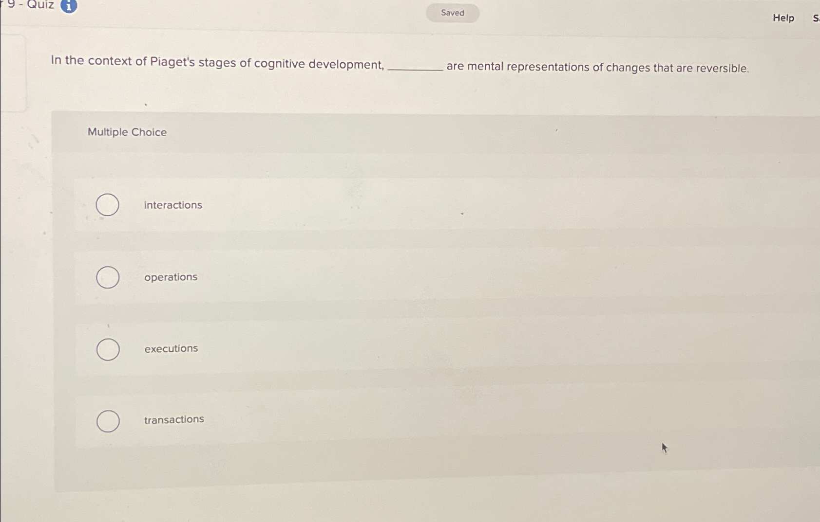 Solved HelpSIn the context of Piaget's stages of cognitive | Chegg.com