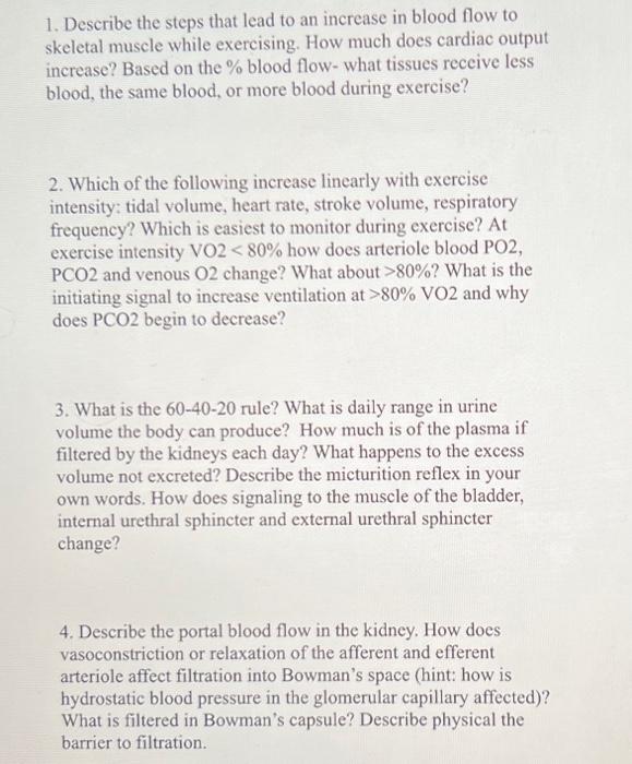 Solved 1. Describe the steps that lead to an increase in | Chegg.com