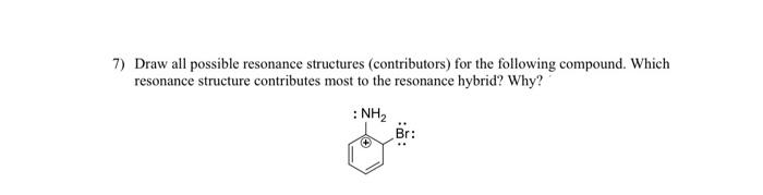 Solved Draw all possible resonance structures (contributors) | Chegg.com