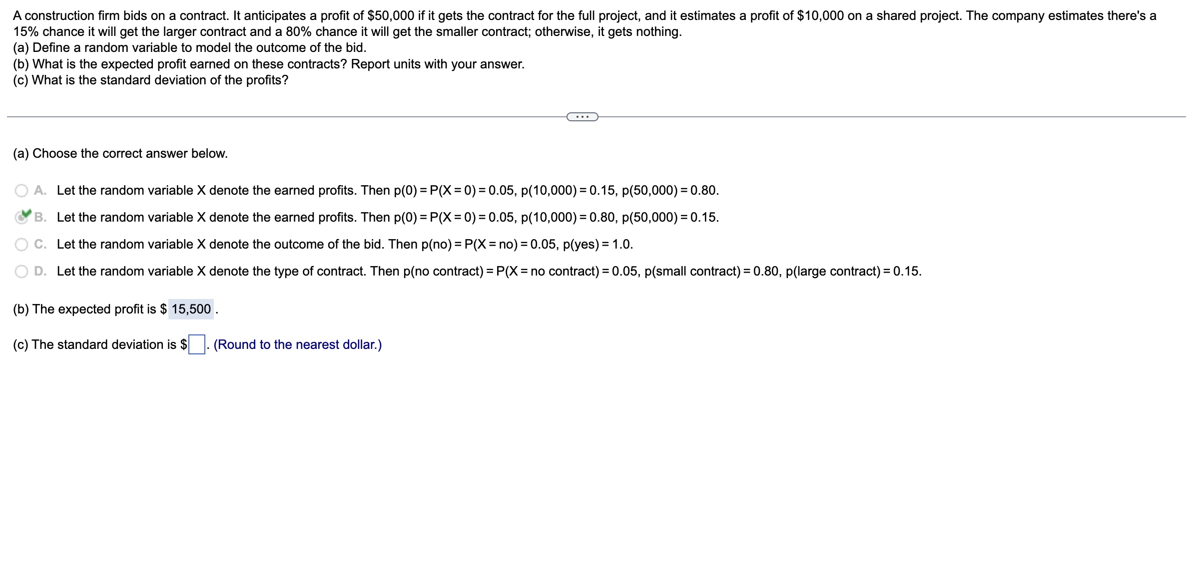 Solved A construction firm bids on a contract. It | Chegg.com