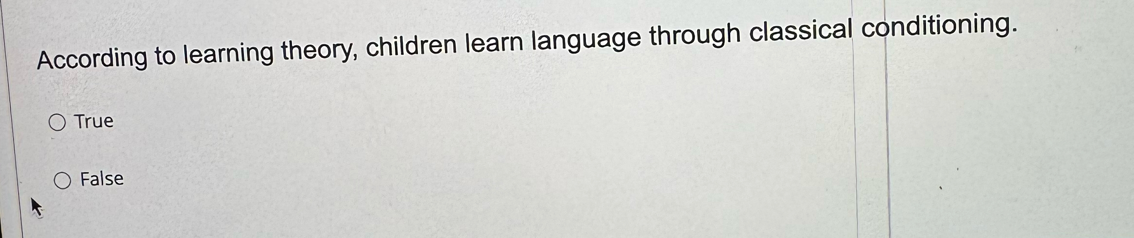 Solved According to learning theory, children learn language | Chegg.com
