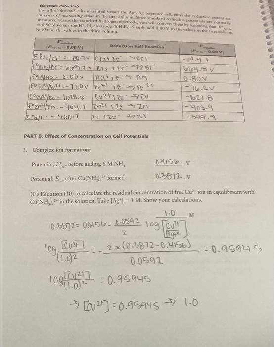 Solved using the following data, please help with part B | Chegg.com