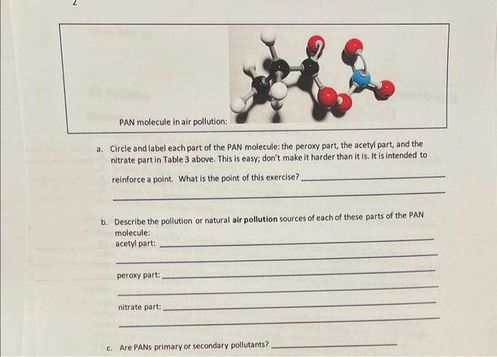 Solved a. Circle and label each part of the PAN molecule: | Chegg.com