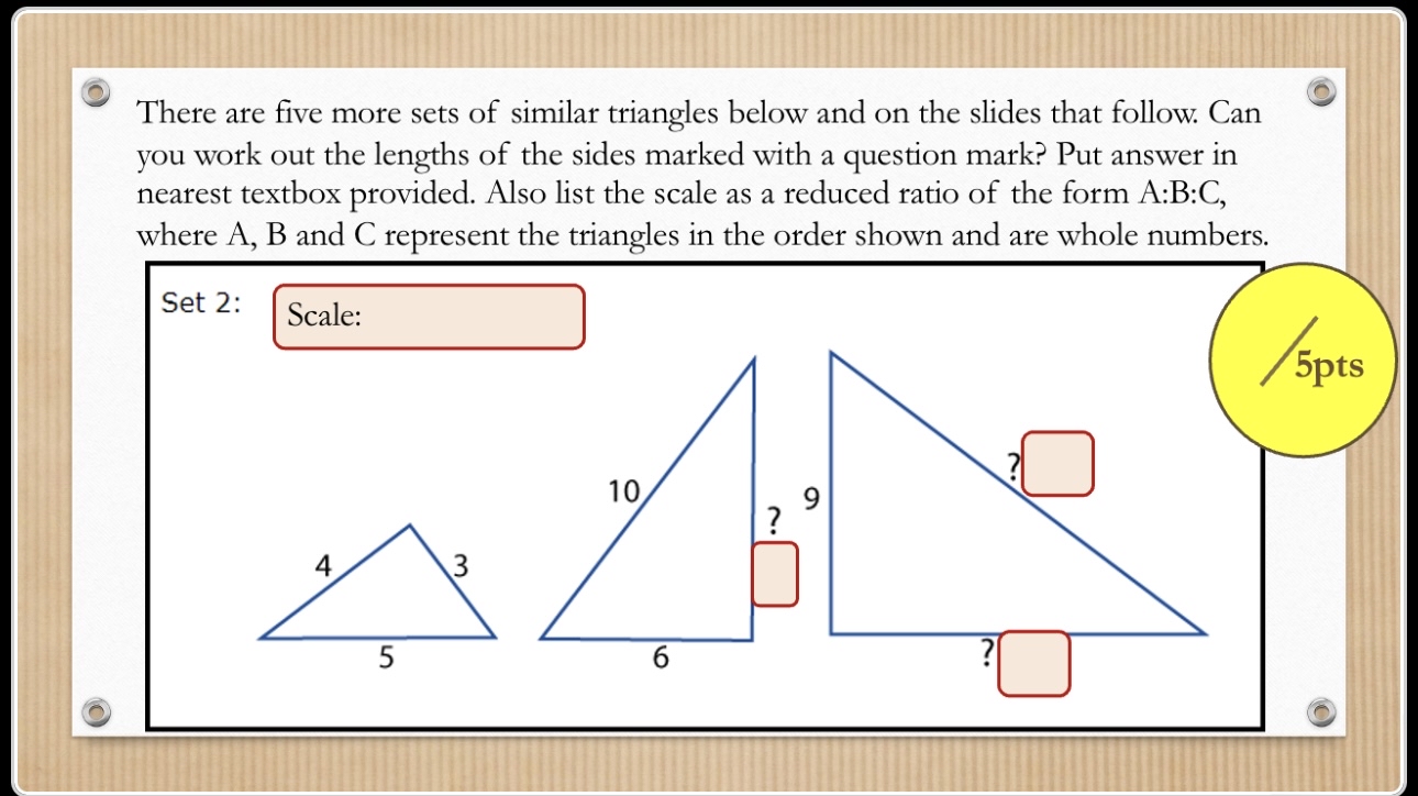 Solved There are five more sets of similar triangles below | Chegg.com