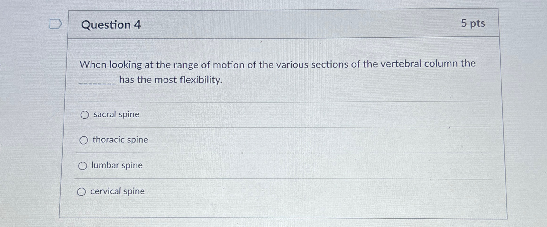 Solved Question 45 ﻿ptsWhen looking at the range of motion | Chegg.com