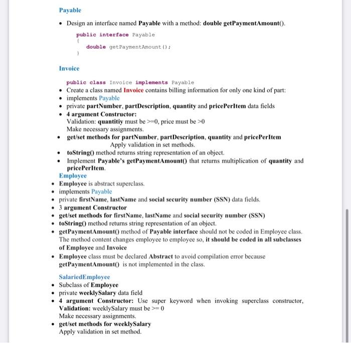 Solved NOTE: Use true encapsulation (design all data fields | Chegg.com