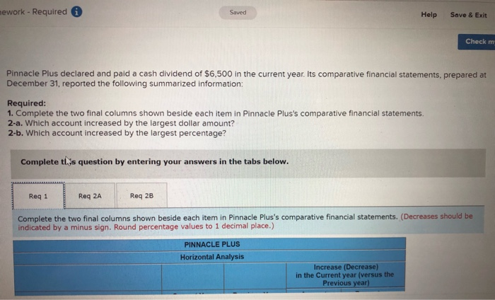 Solved mework - Required Saved Help Save & Exit Check m | Chegg.com