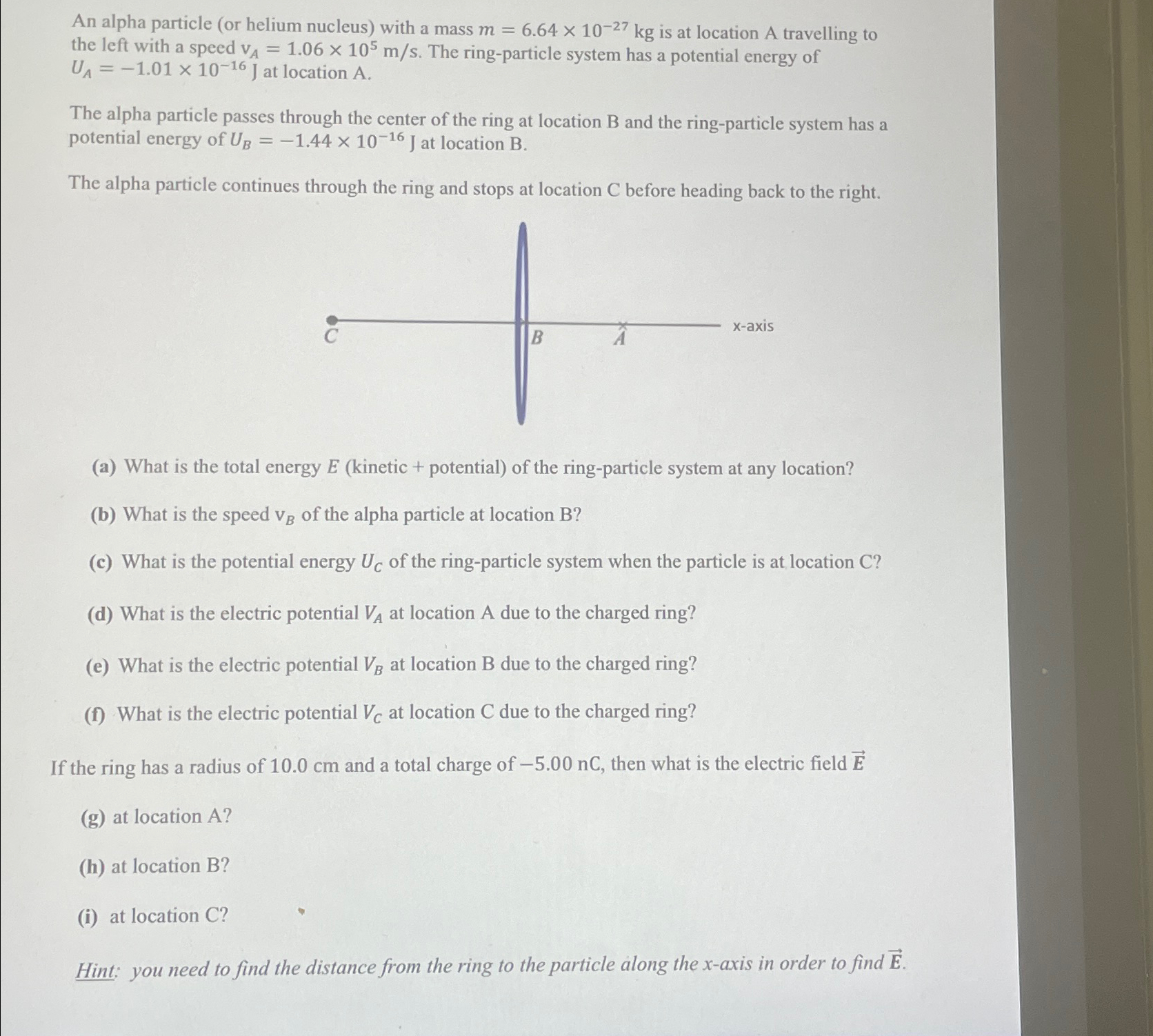 Solved An alpha particle (or helium nucleus) ﻿with a mass | Chegg.com