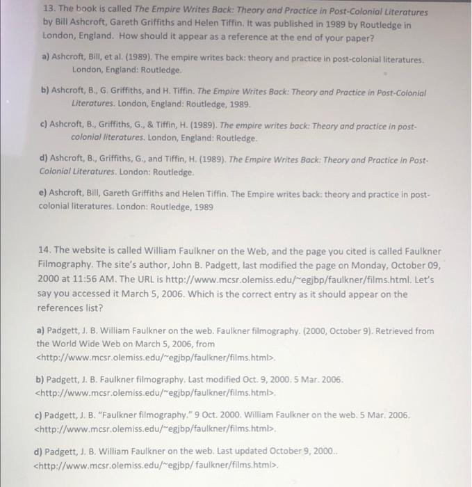 Solved Answer the following question about APA format in a | Chegg.com