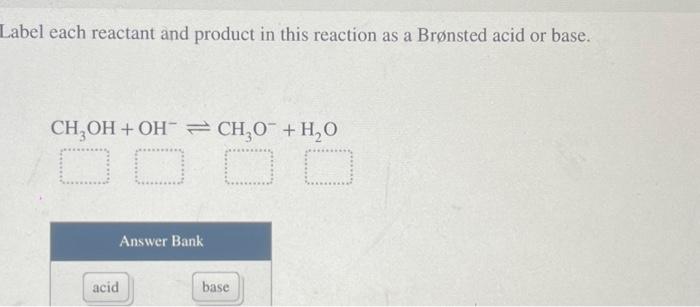 Solved Label each reactant and product in this reaction as a | Chegg.com