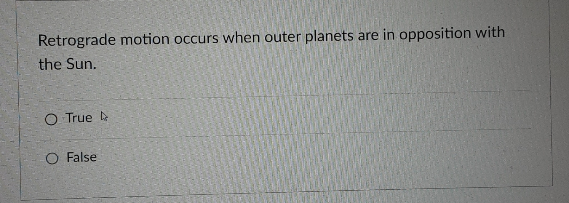 Solved Retrograde motion occurs when outer planets are in | Chegg.com