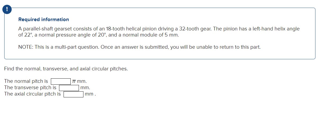 Solved !Required informationA parallel-shaft gearset | Chegg.com Solved !Required informationA parallel-shaft gearset | Chegg.com