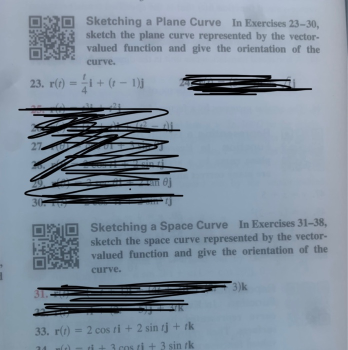 Solved Sketching a Plane Curve In Exercises 23-30, sketch | Chegg.com