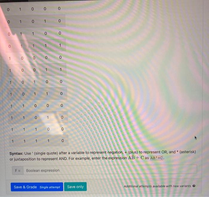 Solved HW4.12. Expressing a Boolean Function as a Sum of | Chegg.com