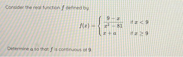 Solved Consider the real function f defined by f(x) = | Chegg.com