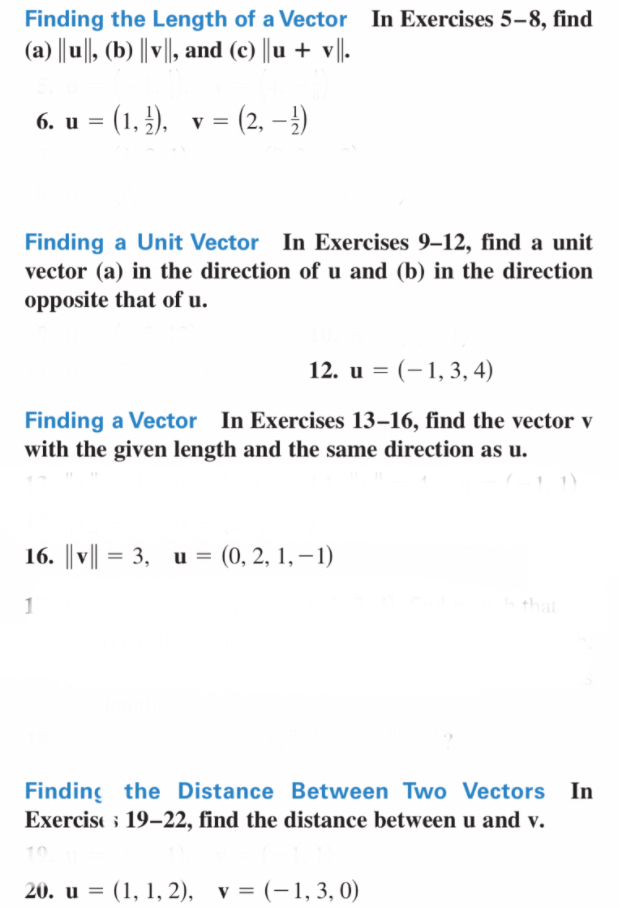 Solved Finding the Length of a VectorIn Exercises 5-8, | Chegg.com