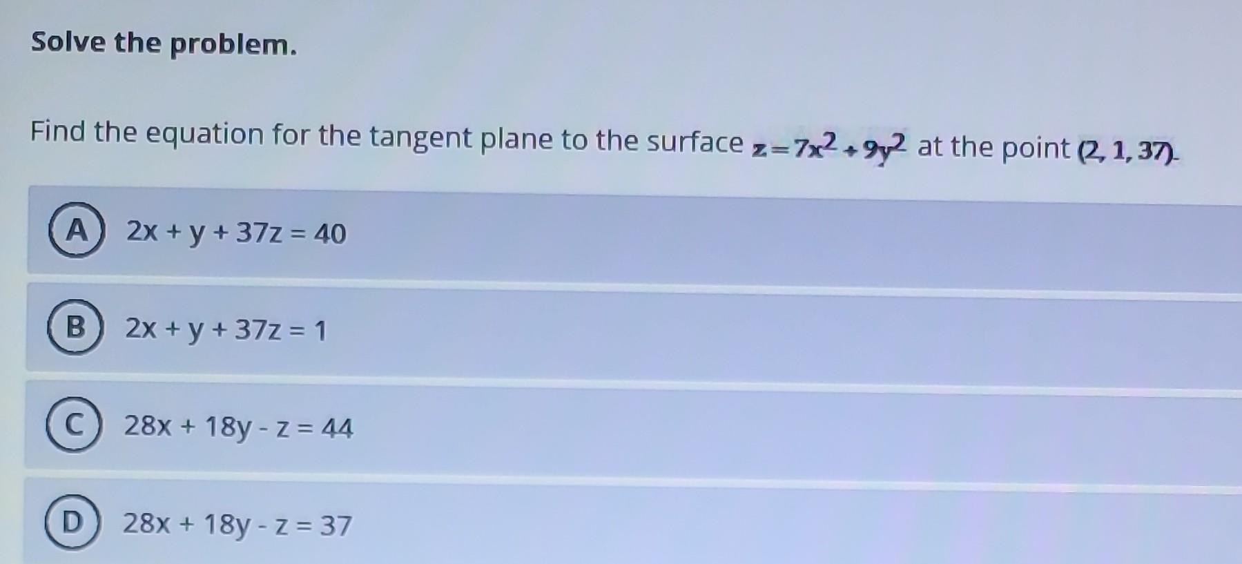 Solved Solve the problem. Find the equation for the tangent | Chegg.com