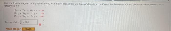 Solved Use a software program or a graphing utility with | Chegg.com