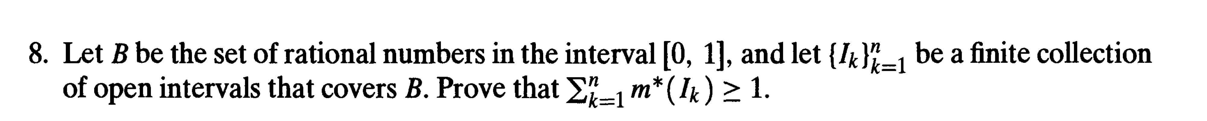 Solved Let B ﻿be the set of rational numbers in the interval | Chegg.com