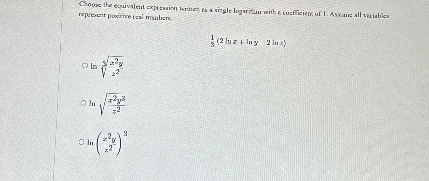 Solved Choose the equivalent expression written as a single | Chegg.com