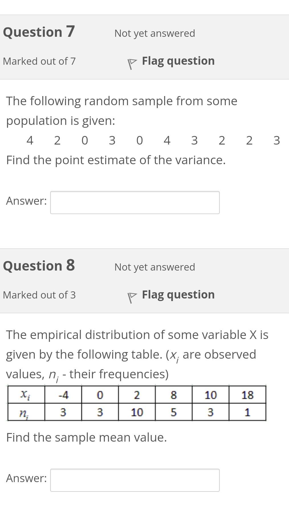 Solved The following random sample from some population is | Chegg.com