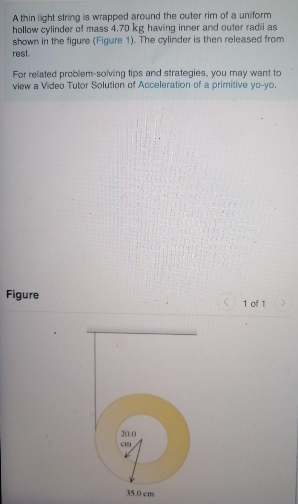 Solved A thin light string is wrapped around the outer rim | Chegg.com