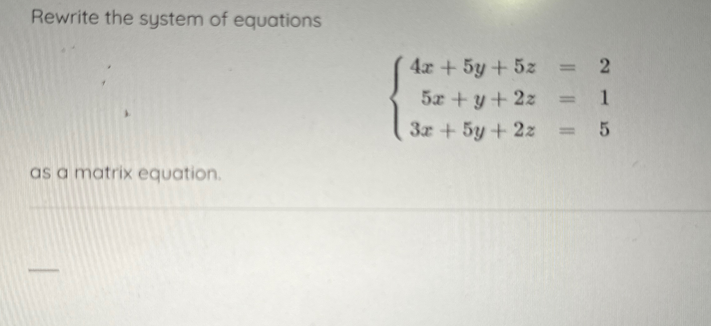 Solved Rewrite the system of | Chegg.com