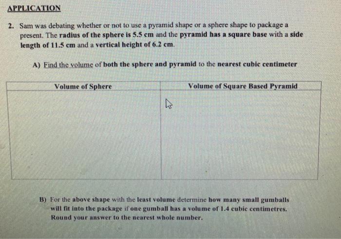 Solved Sam was debating whether or not to use a pyramid | Chegg.com