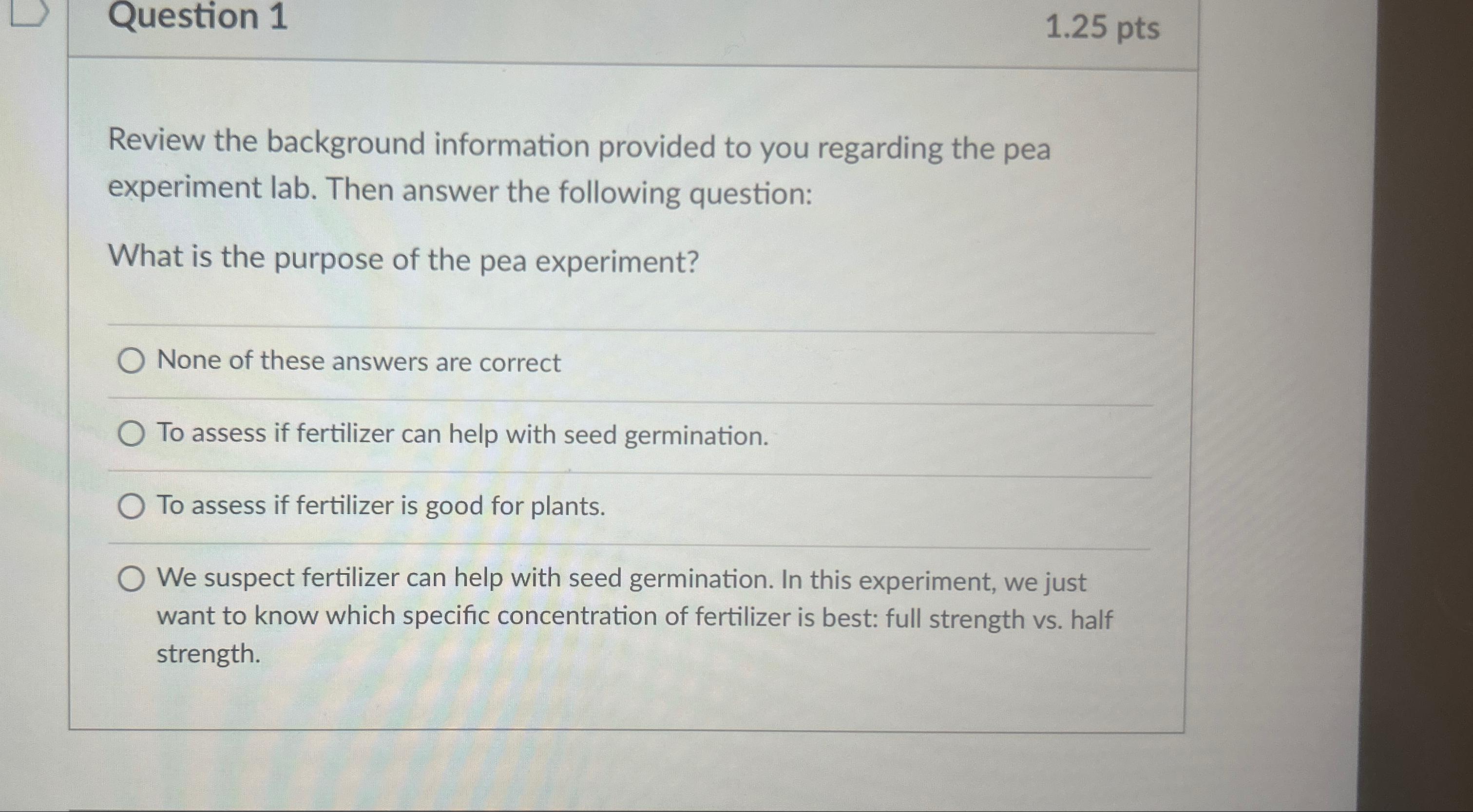 Solved Question 11.25ptsReview the background information | Chegg.com