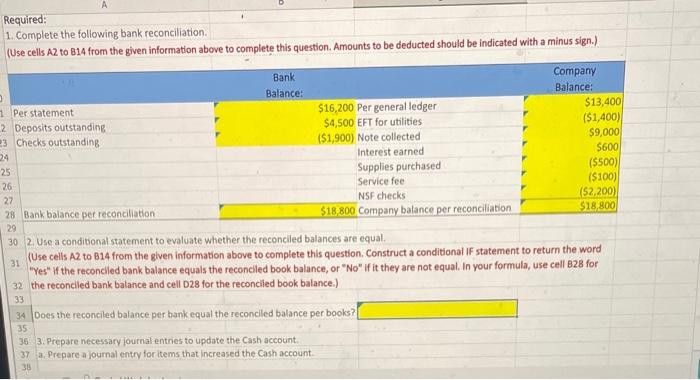Solved what is the formula for the reconciled balance per | Chegg.com