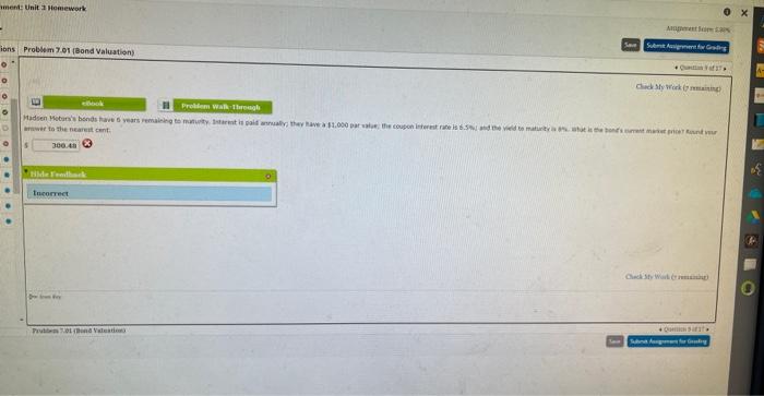 Solved iment: Unit a Hewework Problem oor (Bond | Chegg.com