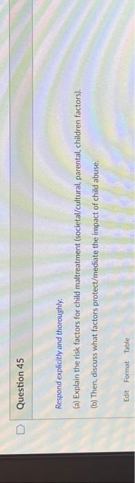 Solved Respond explicitly and thoroughly. (a) Explain the | Chegg.com