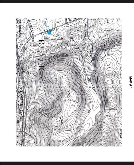 Solved Delineate the basin in red ink on the given | Chegg.com