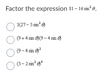 Solved Factor the expression | Chegg.com
