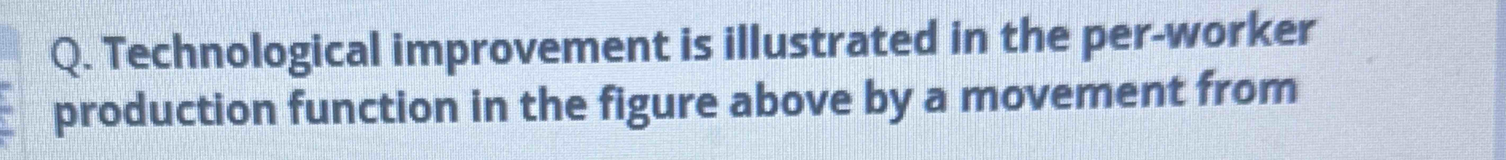 Solved Q. ﻿Technological improvement is illustrated in the | Chegg.com