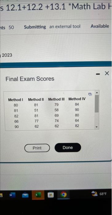 Solved A mathematics department has been experimenting with | Chegg.com